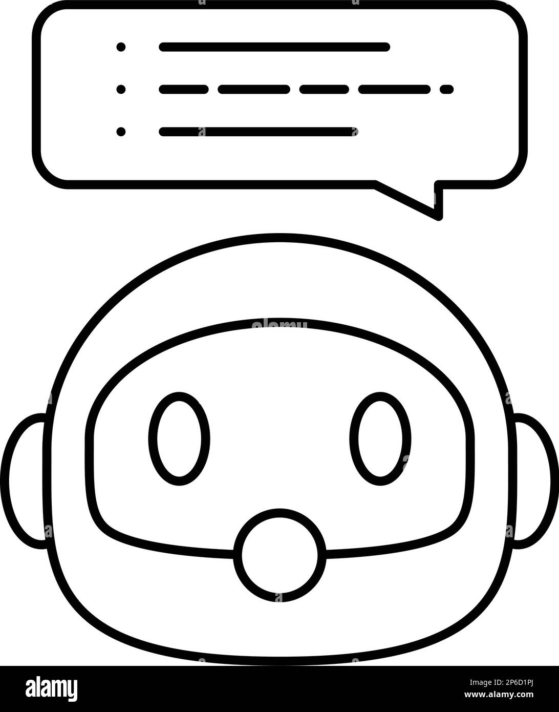 speech chat bot line icon vector illustration Stock Vector Image & Art ...