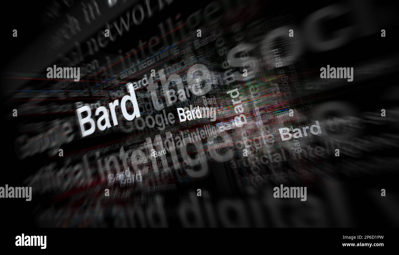 Poznan, Poland, March 5, 2023: Bard headline news across international ...