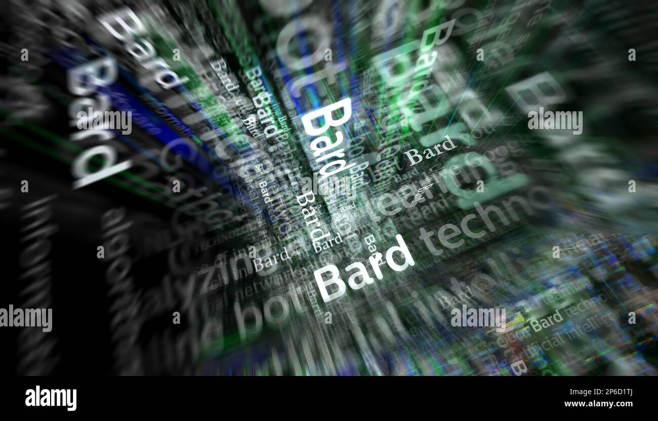 Poznan, Poland, March 5, 2023: Bard headline news across international ...