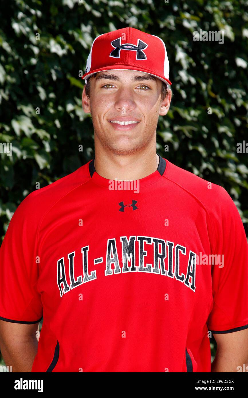 First baseman Matt Olson #17 poses for a photo before the Under Armour ...