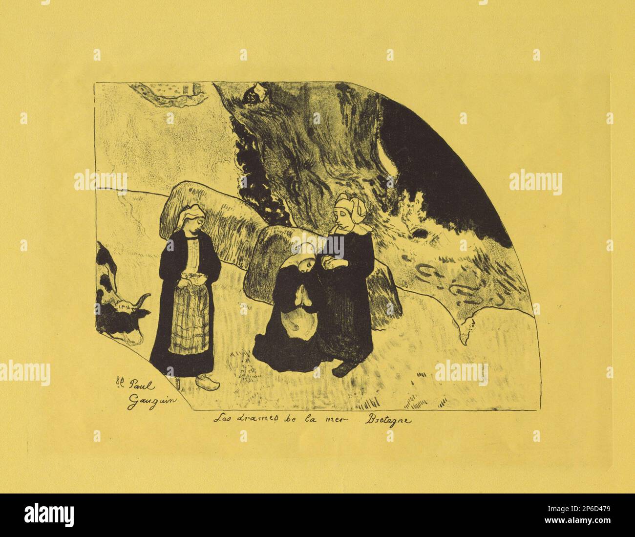 Paul Gauguin, Dramas of the Sea: Brittany, 1889, zincograph Stock Photo ...