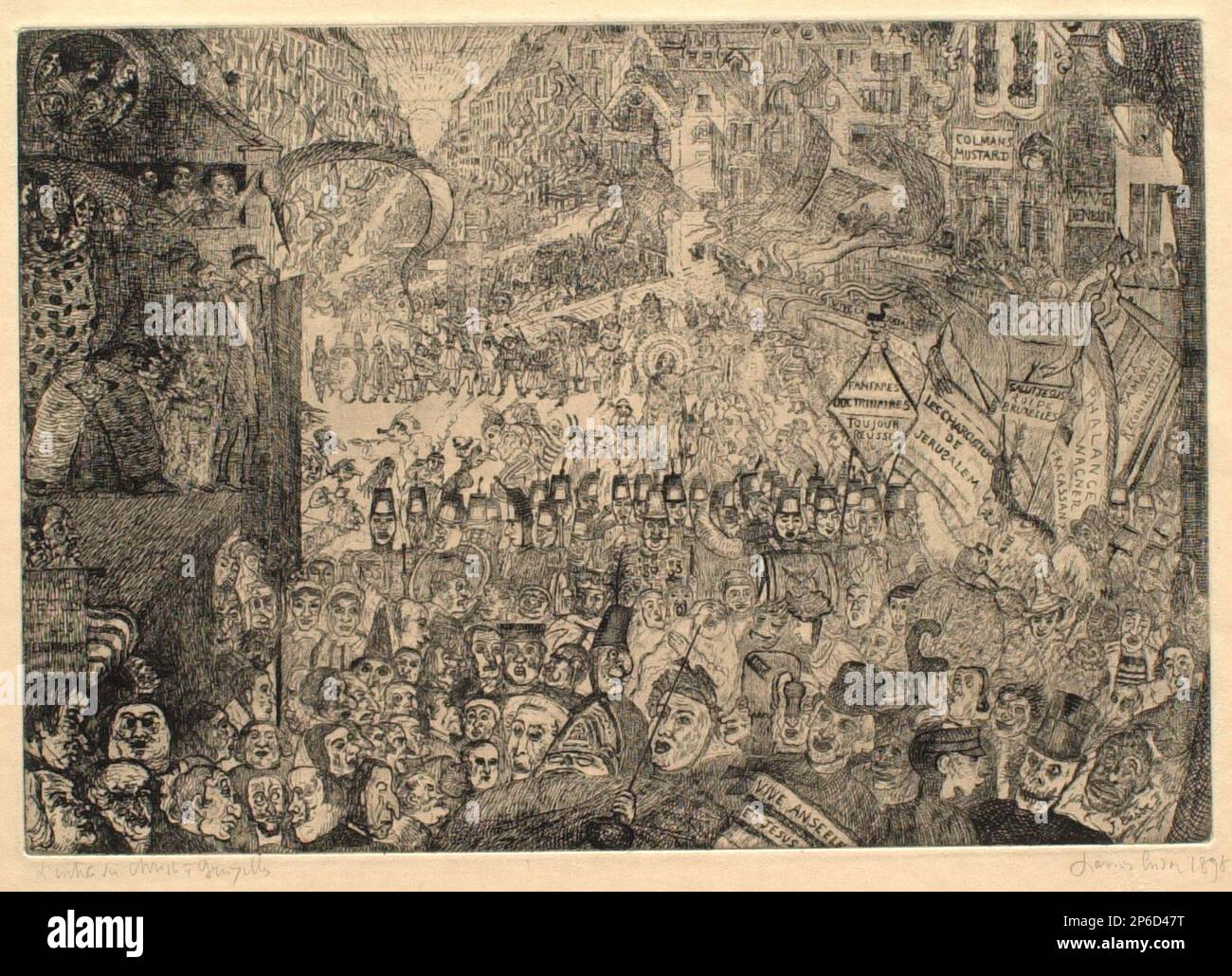 James Ensor, The Entry of Christ into Brussels, 1898, etching on Japan ...