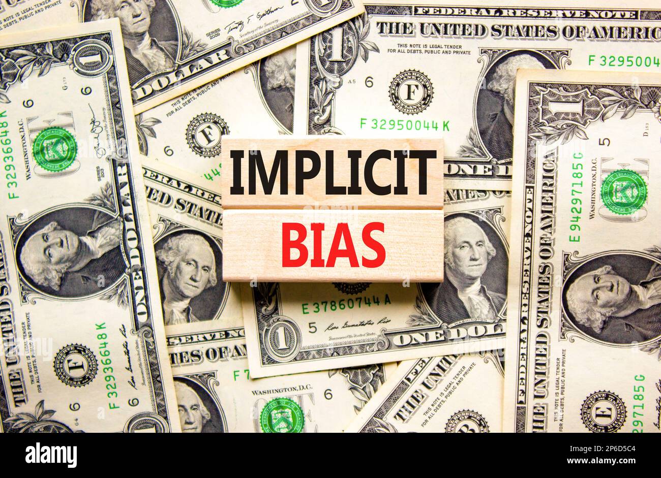 Implicit bias symbol. Concept words Implicit bias on wooden block ...
