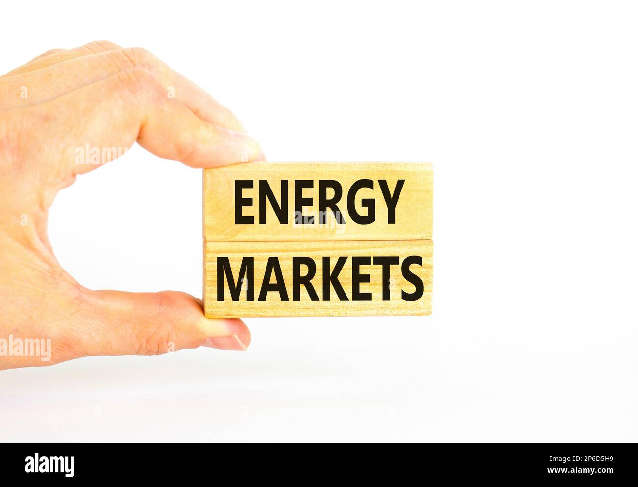 Energy markets symbol. Concept words Energy markets on wooden block ...