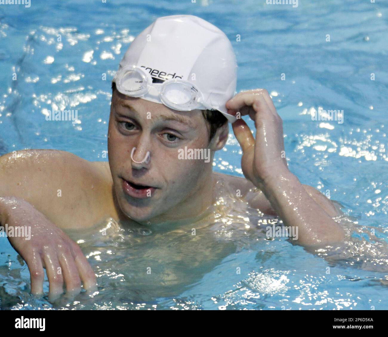 Joshua Beaver, of Australia, wins the Men's 200m LC Backstroke final ...