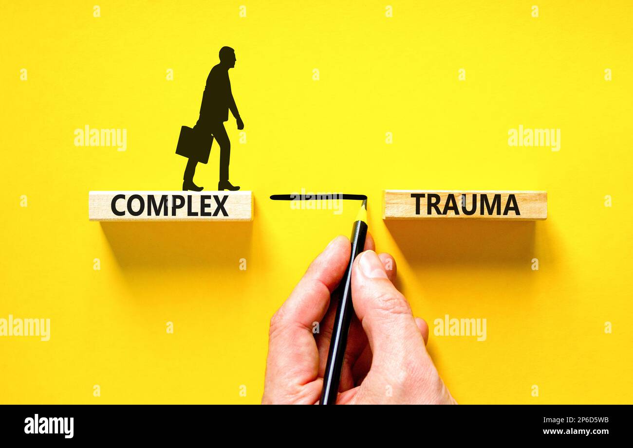 Complex trauma symbol. Concept words Complex trauma on wooden block ...