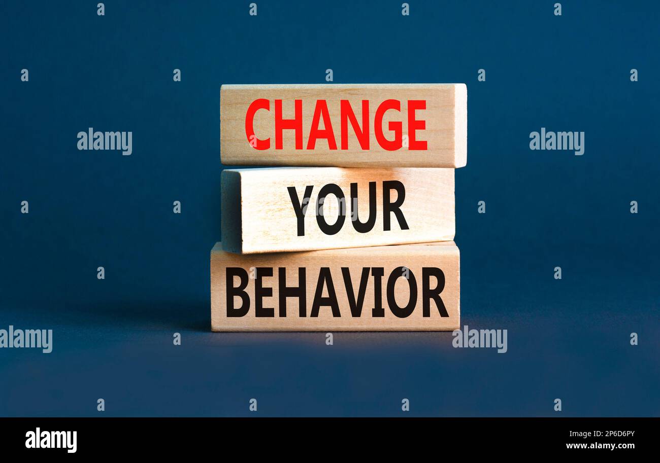 Motivation and Change your behavior symbol. Concept words Change your ...