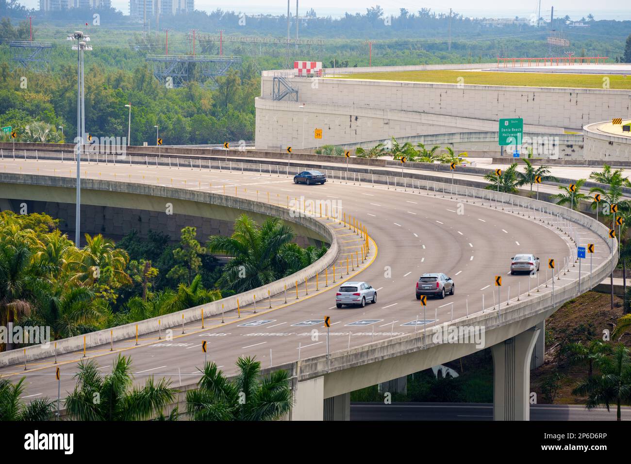 Driving cars on overpass road hi-res stock photography and images - Alamy