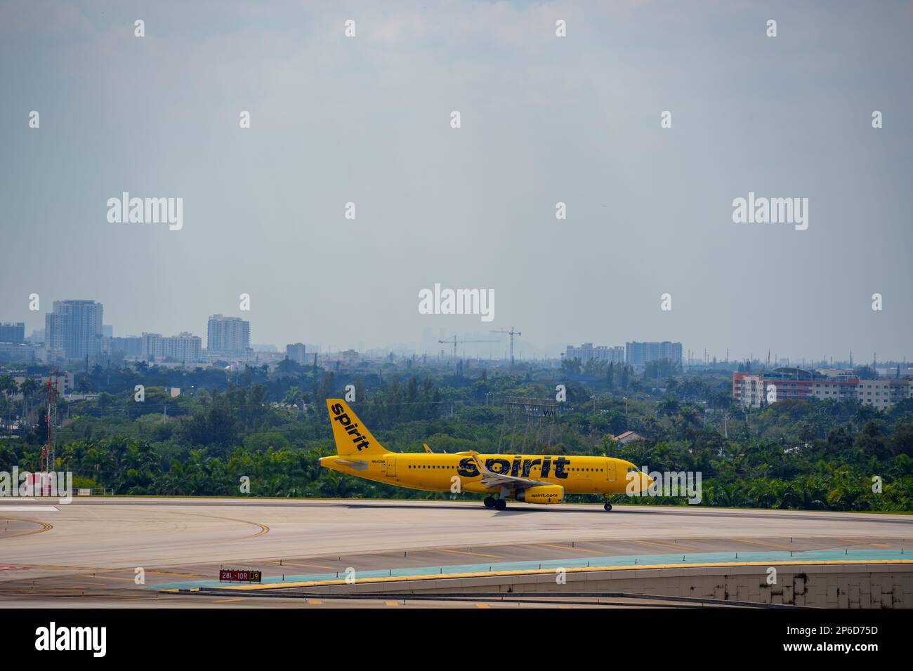 Fort Lauderdale, FL, USA - February 26, 2023: Photo of Spirit jet ...