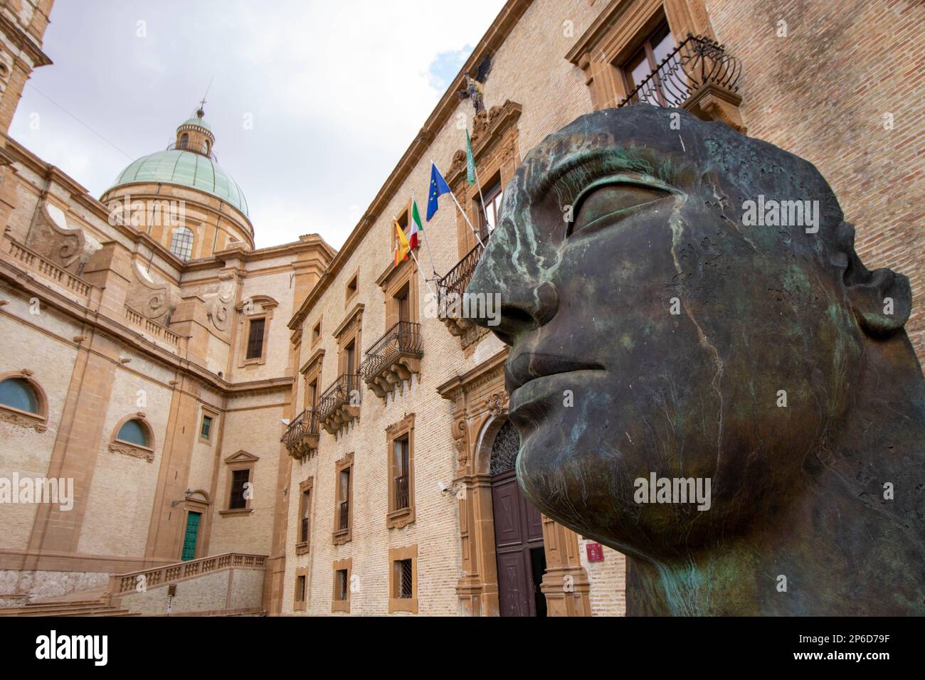 At PIazza Armerina, Italy , On 08-04-23, Tindaro, sculpture by Igor ...