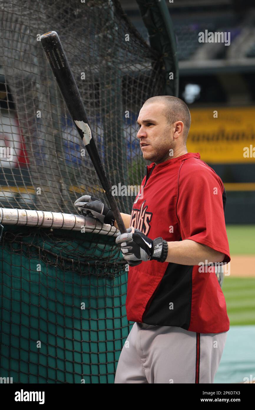 Arizona Diamondbacks catcher Miguel Montero (26) prepares for the game ...