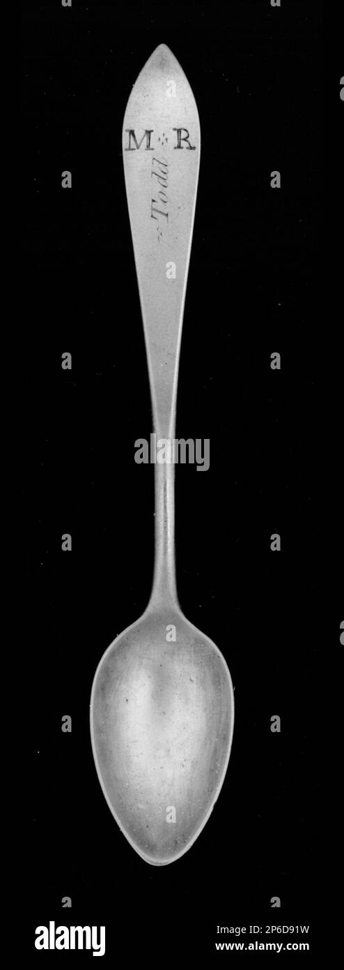 Samuel Drowne, Tea Spoon, c. 1790, silver Stock Photo - Alamy