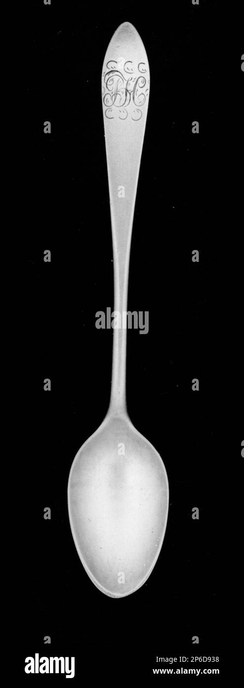 Samuel Drowne, Tea Spoon, c. 1790, silver Stock Photo - Alamy