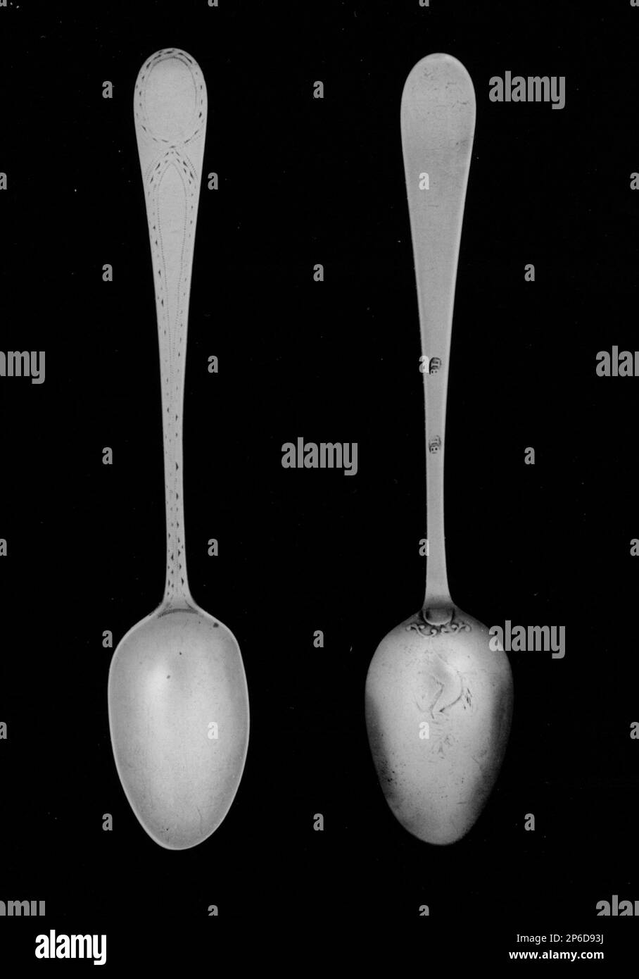 Benjamin Lemaire, Two Tea Spoons, c. 1780, silver Stock Photo - Alamy