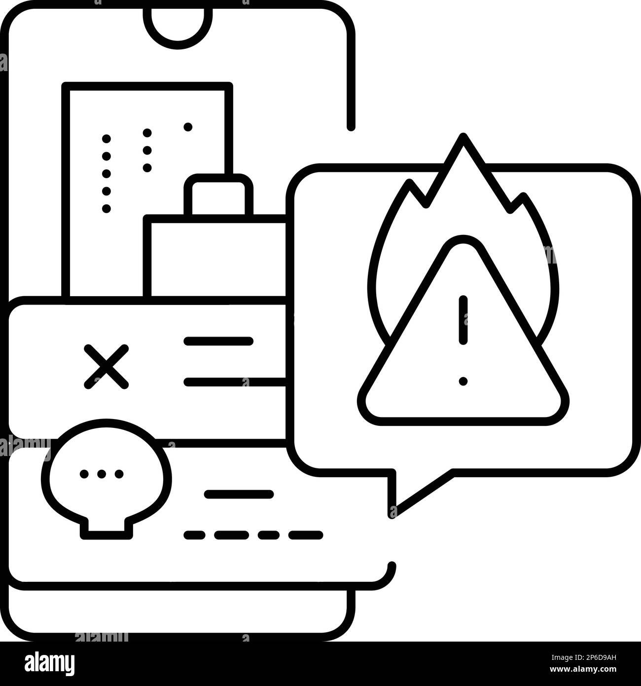 malice crisis line icon vector illustration Stock Vector Image & Art ...