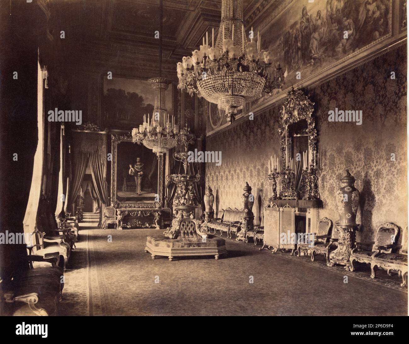 1900 c, Roma , ITALY : The italian Royal Palace of italian King ...