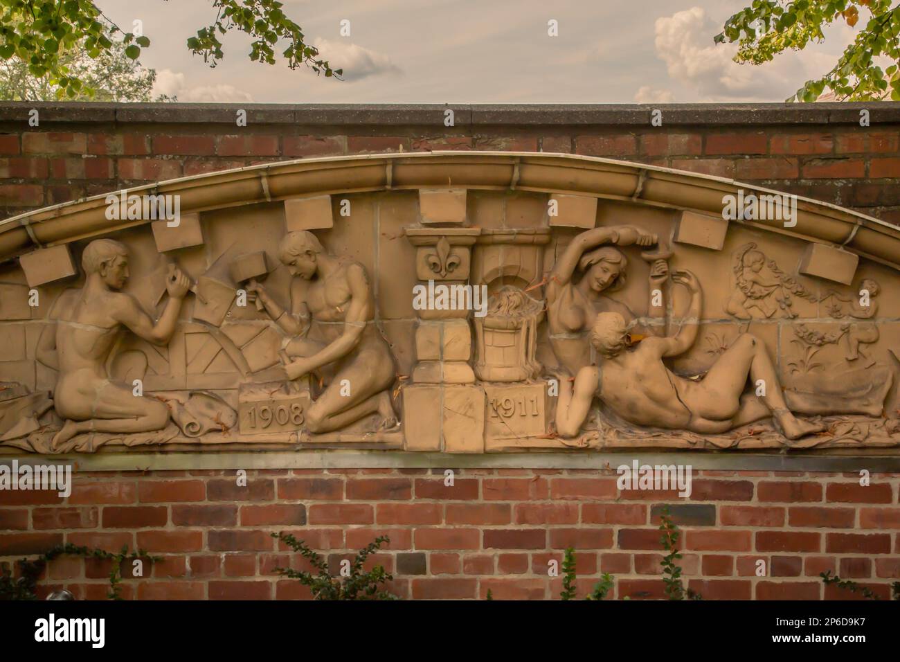 A frieze depicting work and recreation Stock Photo - Alamy