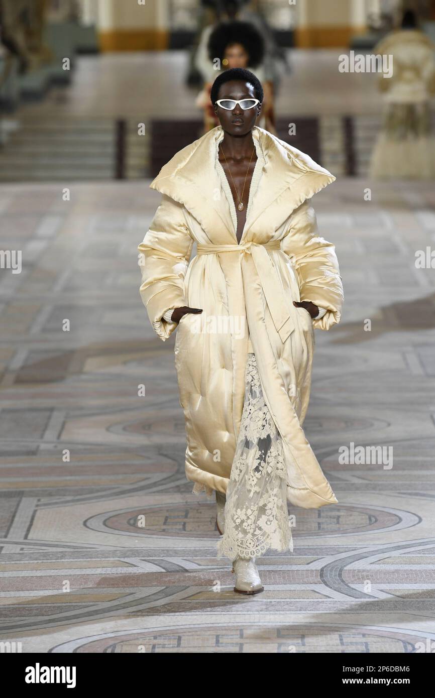 A model walks on the runway at the Zimmerman fashion show during the ...