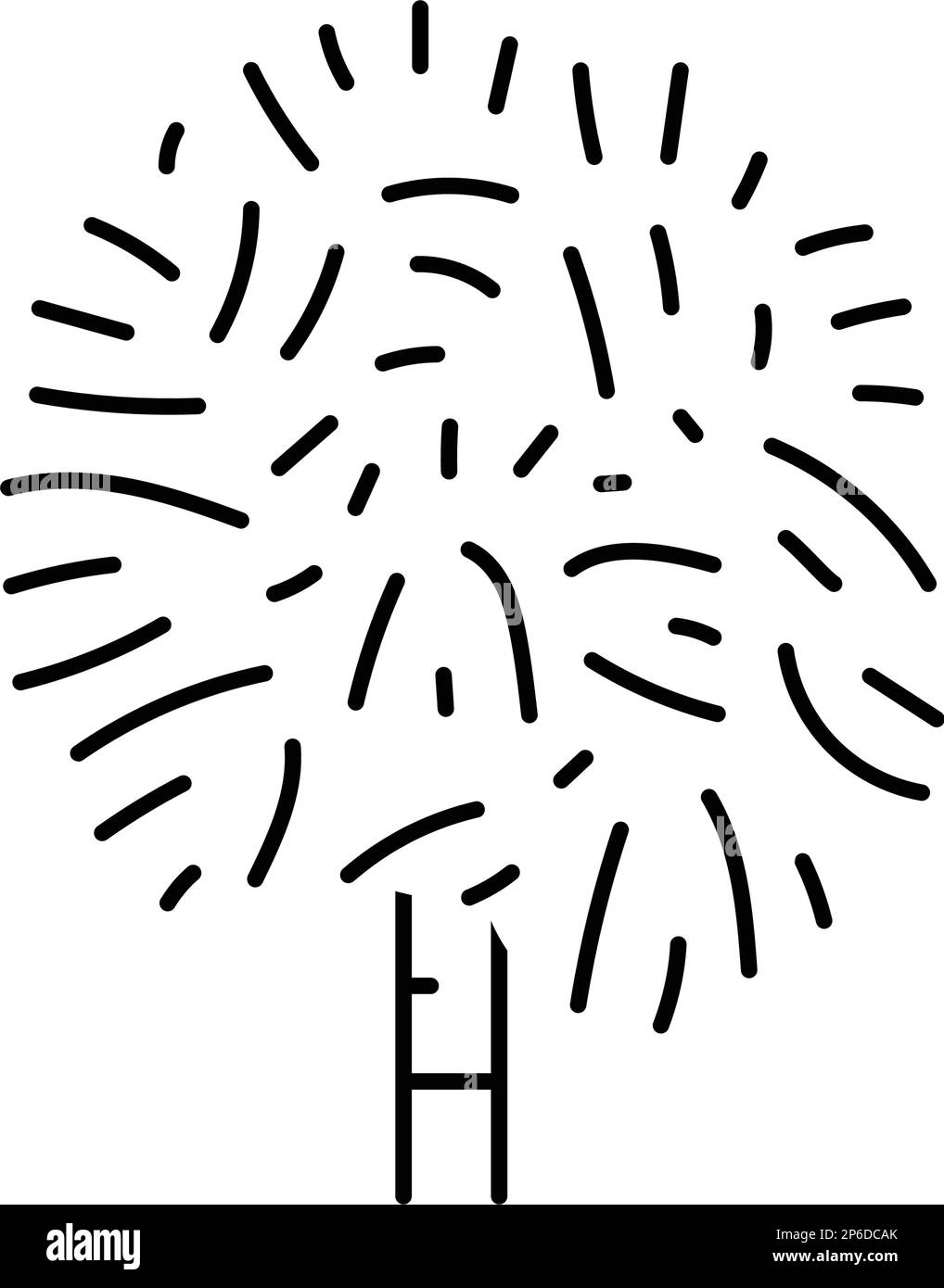 cabbage palm tree line icon vector illustration Stock Vector Image ...