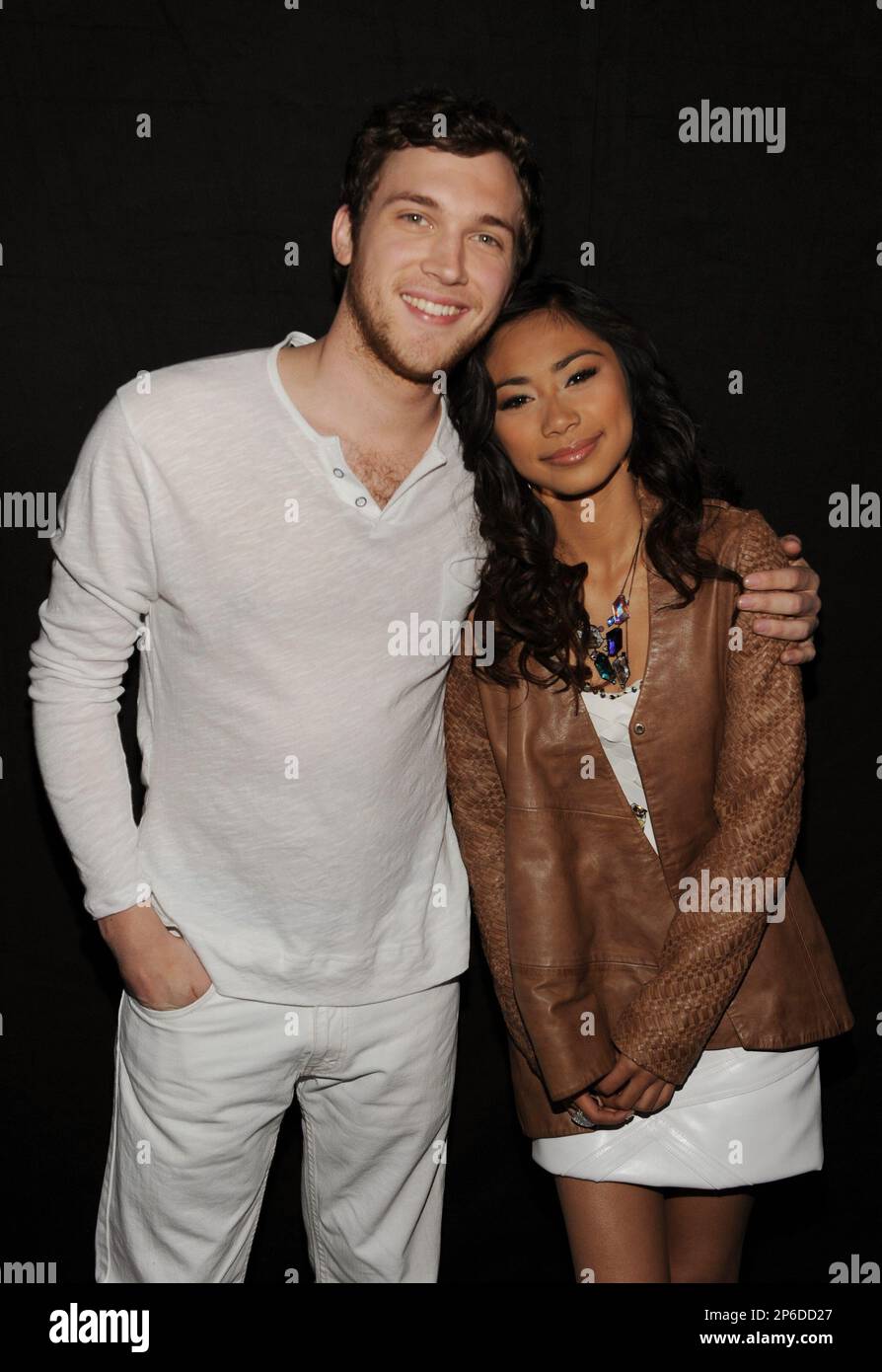 HOLLYWOOD, CA - MAY 23: Finalists Phillip Phillips (L) and Jessica ...