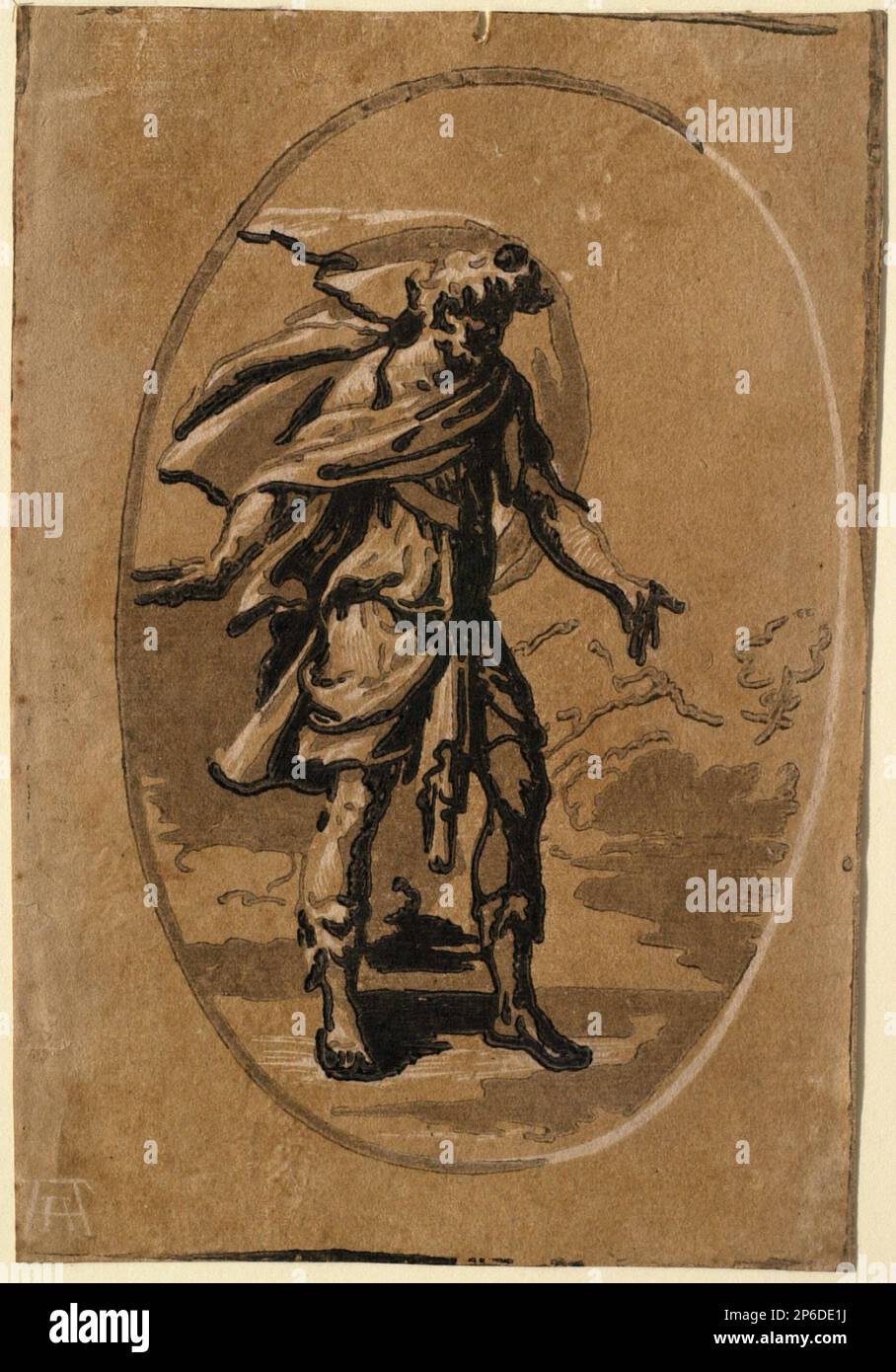 The Surprised Man, 1540-50, reprinted c. 1600, chiaroscuro woodcut on ...