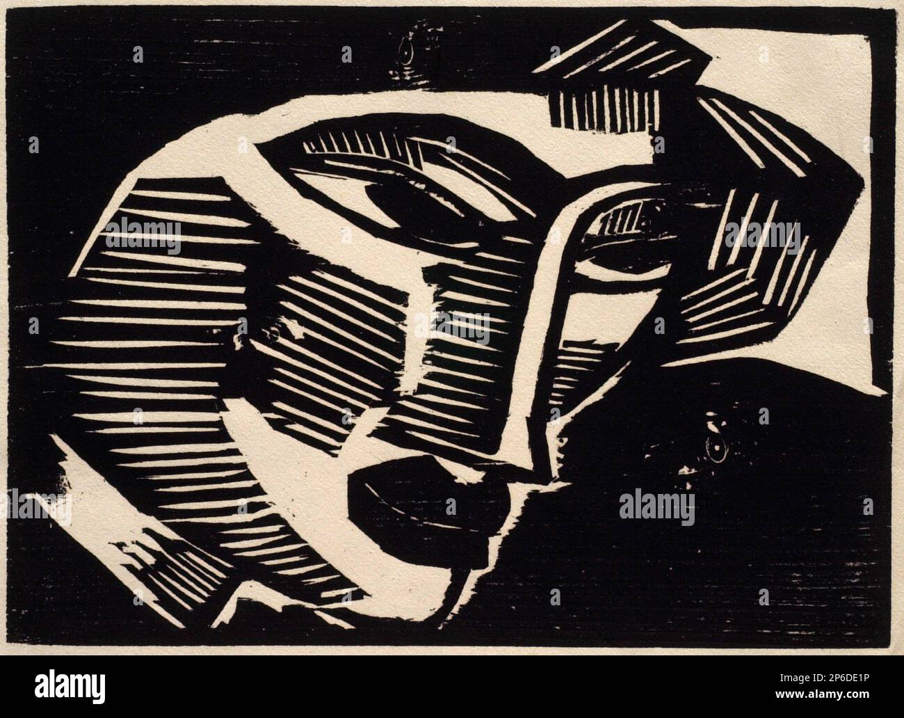 Karl Schmidt-Rottluff, Head, 1916, woodcut on paper Stock Photo - Alamy