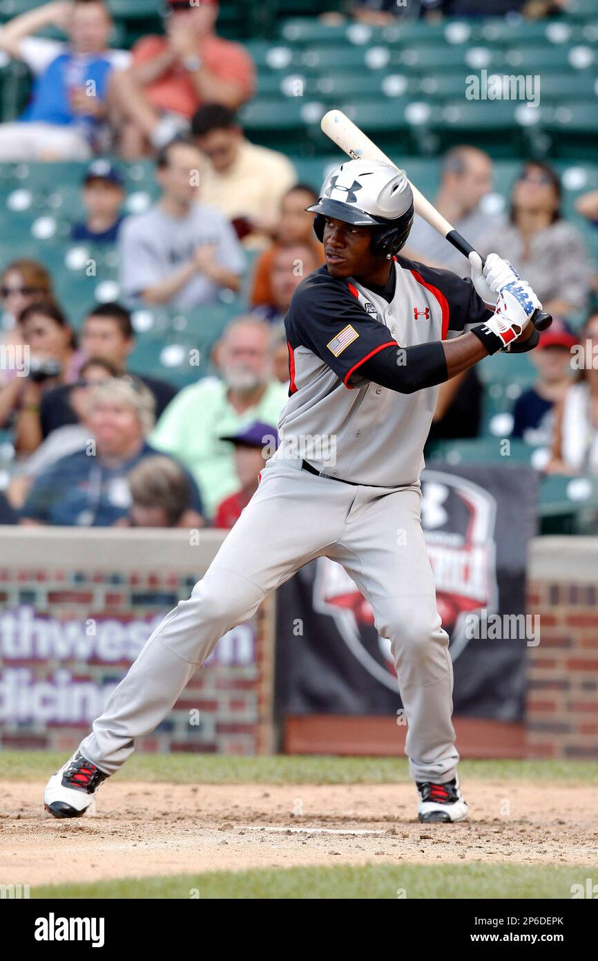Outfielder Christian Dicks #11 during the Under Armour All-American ...