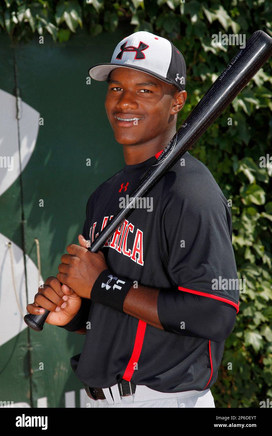 Outfielder Christian Dicks #11 poses for a photo before the Under ...