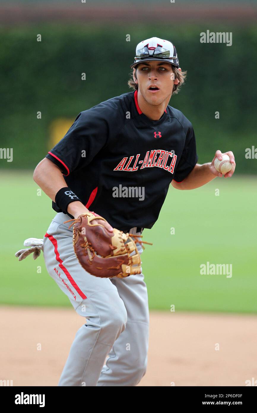First baseman Ryan Ripken #20 during practice before the Under Armour ...