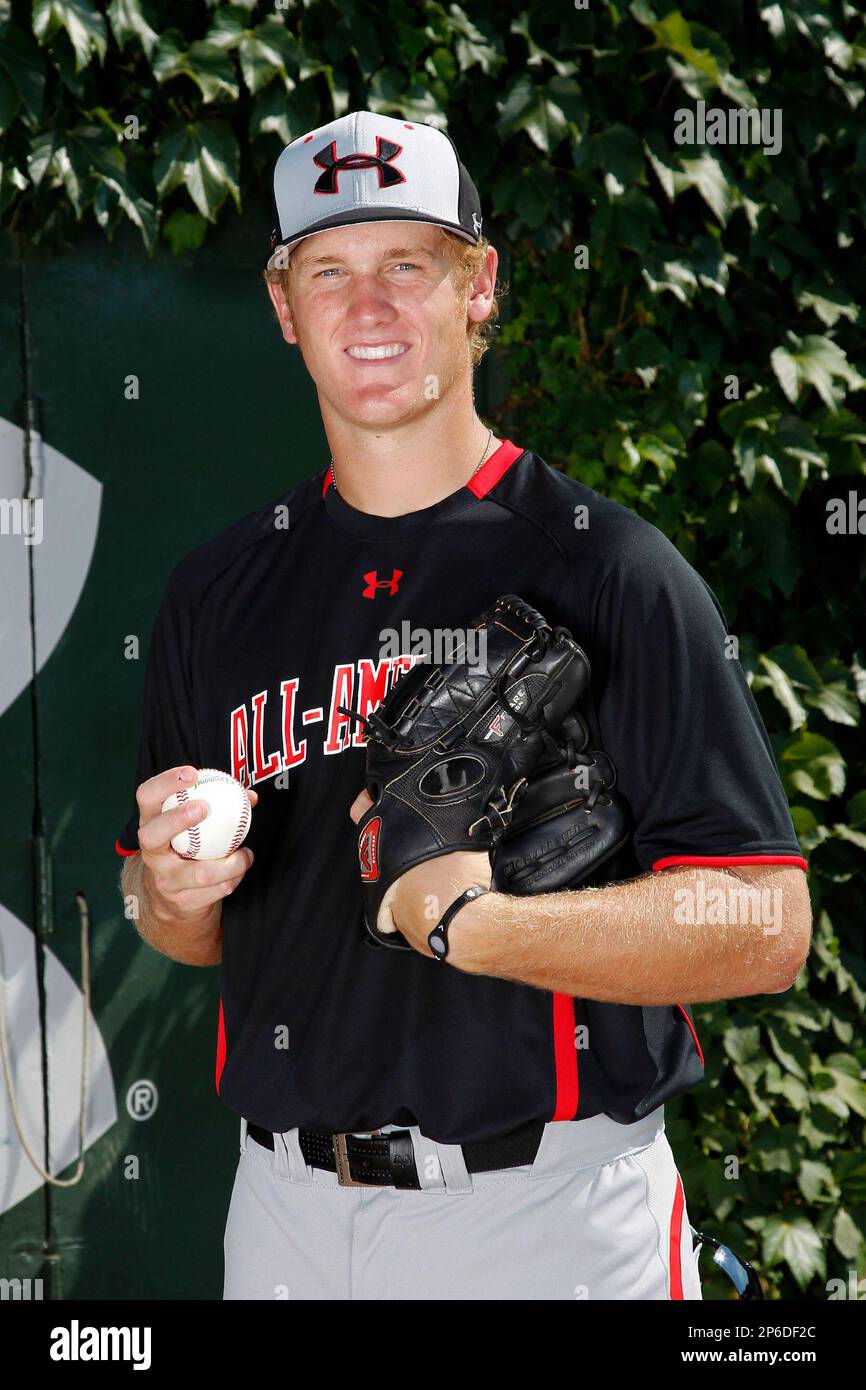 Pitcher Ty Hensley #25 poses for a photo before the Under Armour All ...