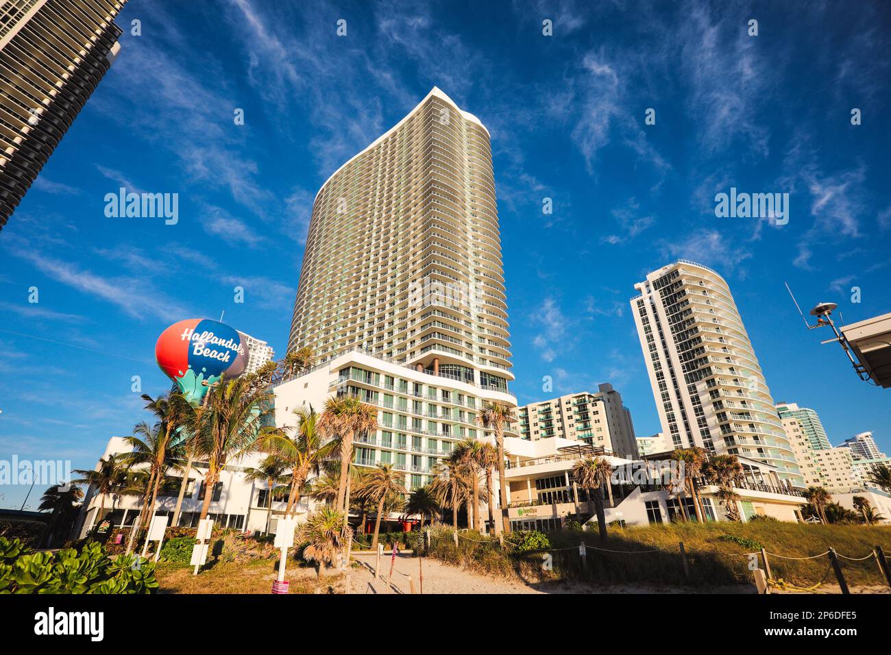 Hallandale beach beach ball water tower hi-res stock photography and ...