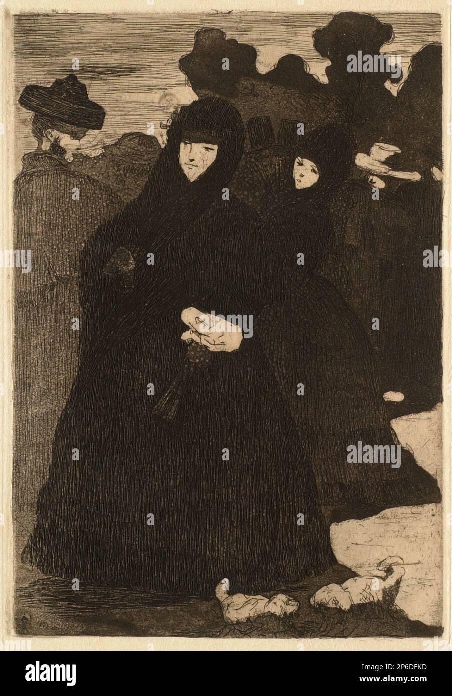 Édouard Manet, At the Prado (2nd plate), 1865, etching and aquatint on ...