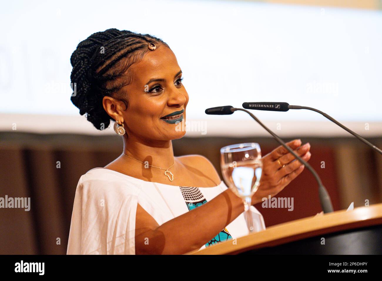 Berlin, Germany. 07th Mar, 2023. Amal Abbass, social entrepreneur ...