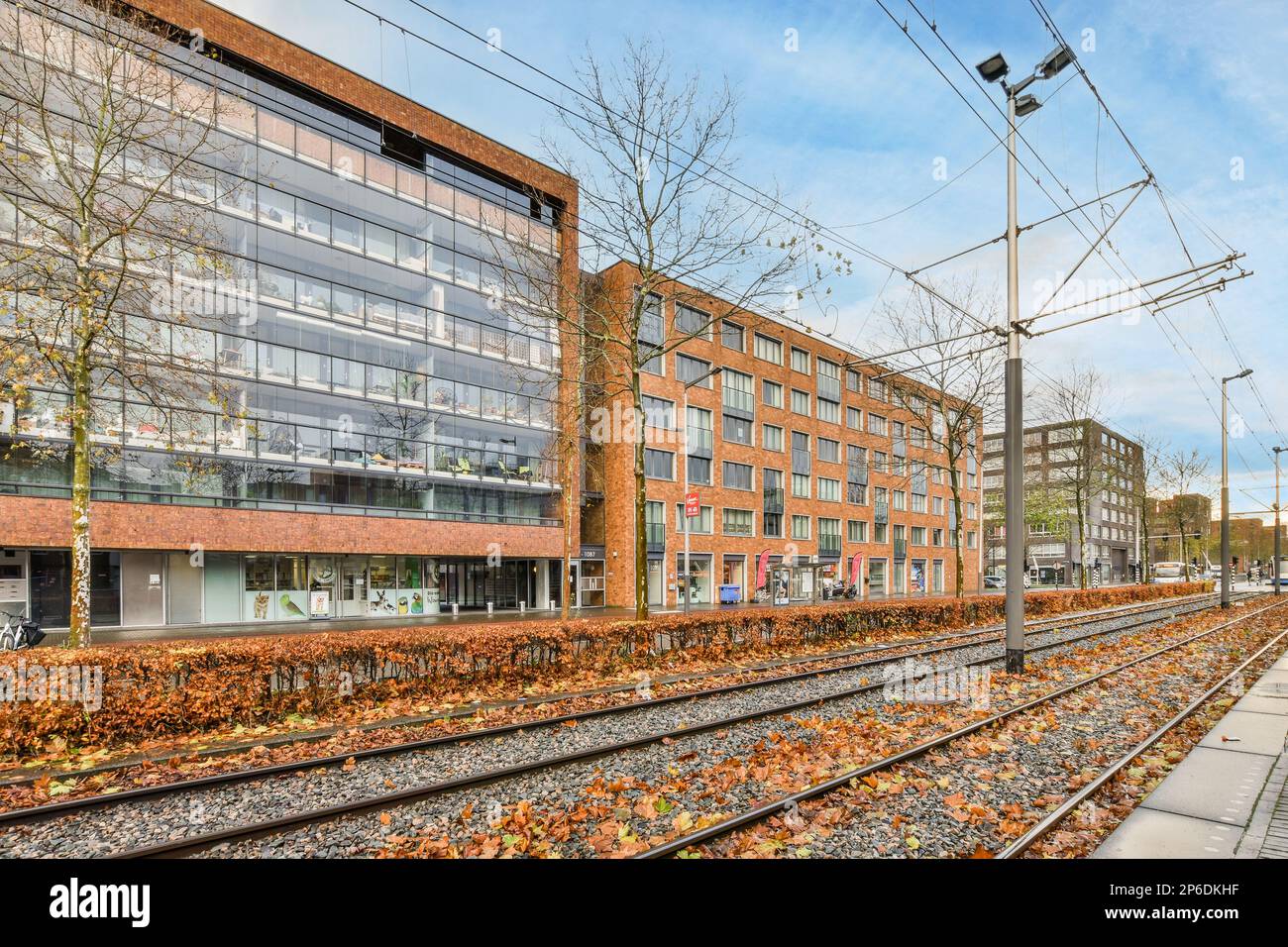 Amsterdam, Netherlands - 10 April, 2021: a train track in front of an ...
