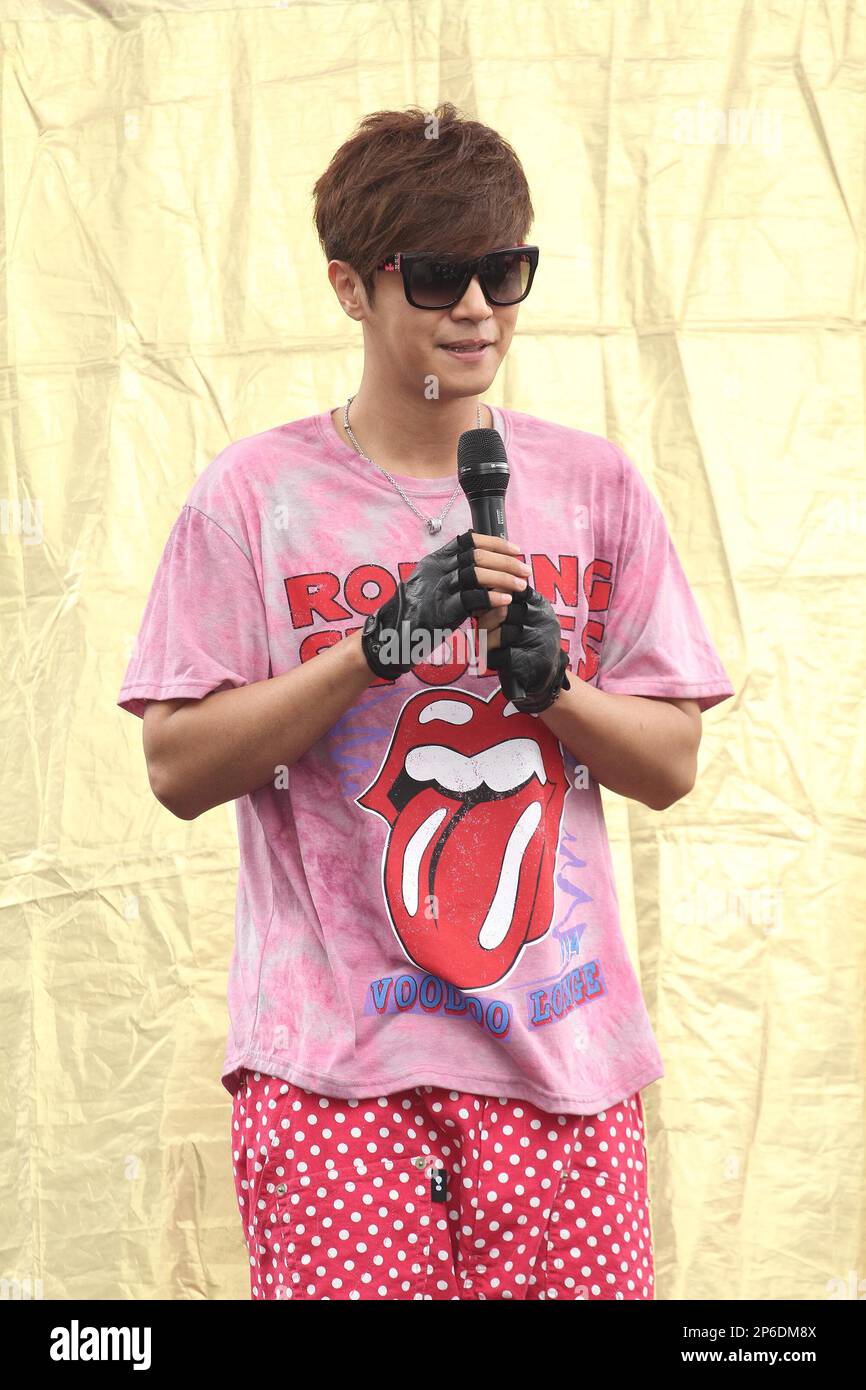 Alan Luo attends the sign conference to propaganda his new album in Taipei, Taiwan, China on ...