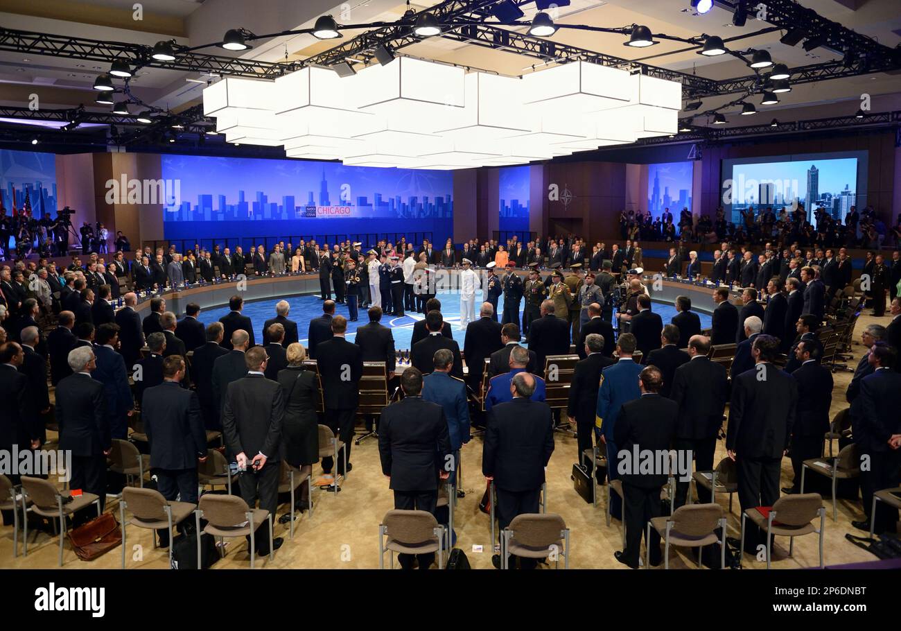 Heads of state and government attend the North Atlantic Council meeting ...