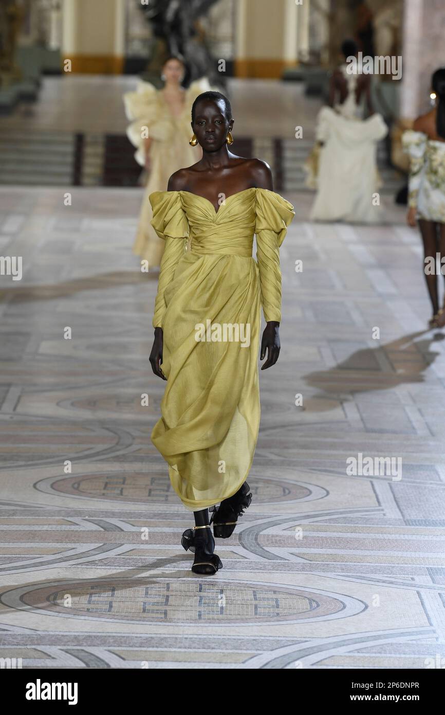 A model walks on the runway at the Zimmerman fashion show during the ...