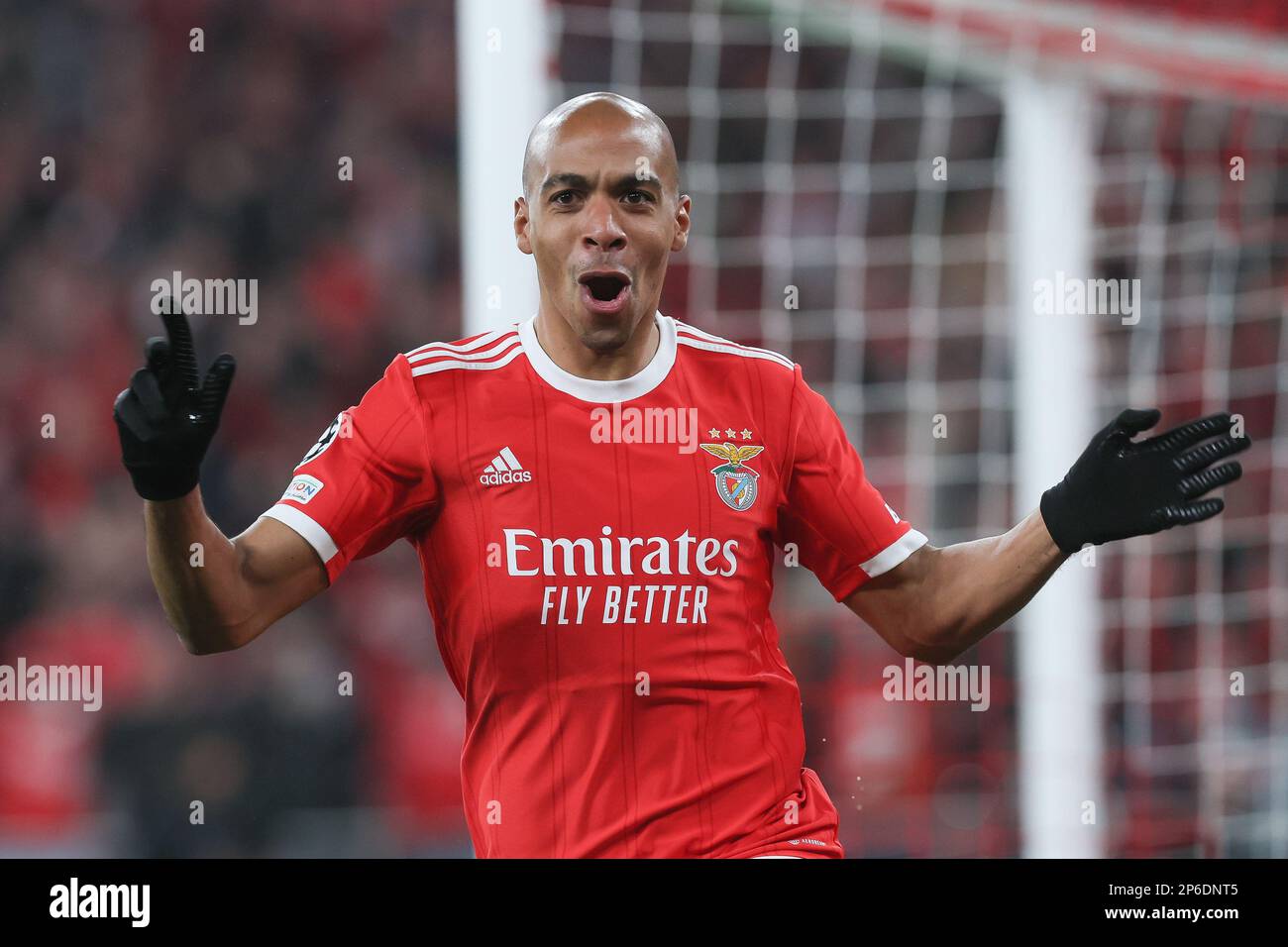 Benfica's Joao Mario celebrates after scoring, but the goal is ...