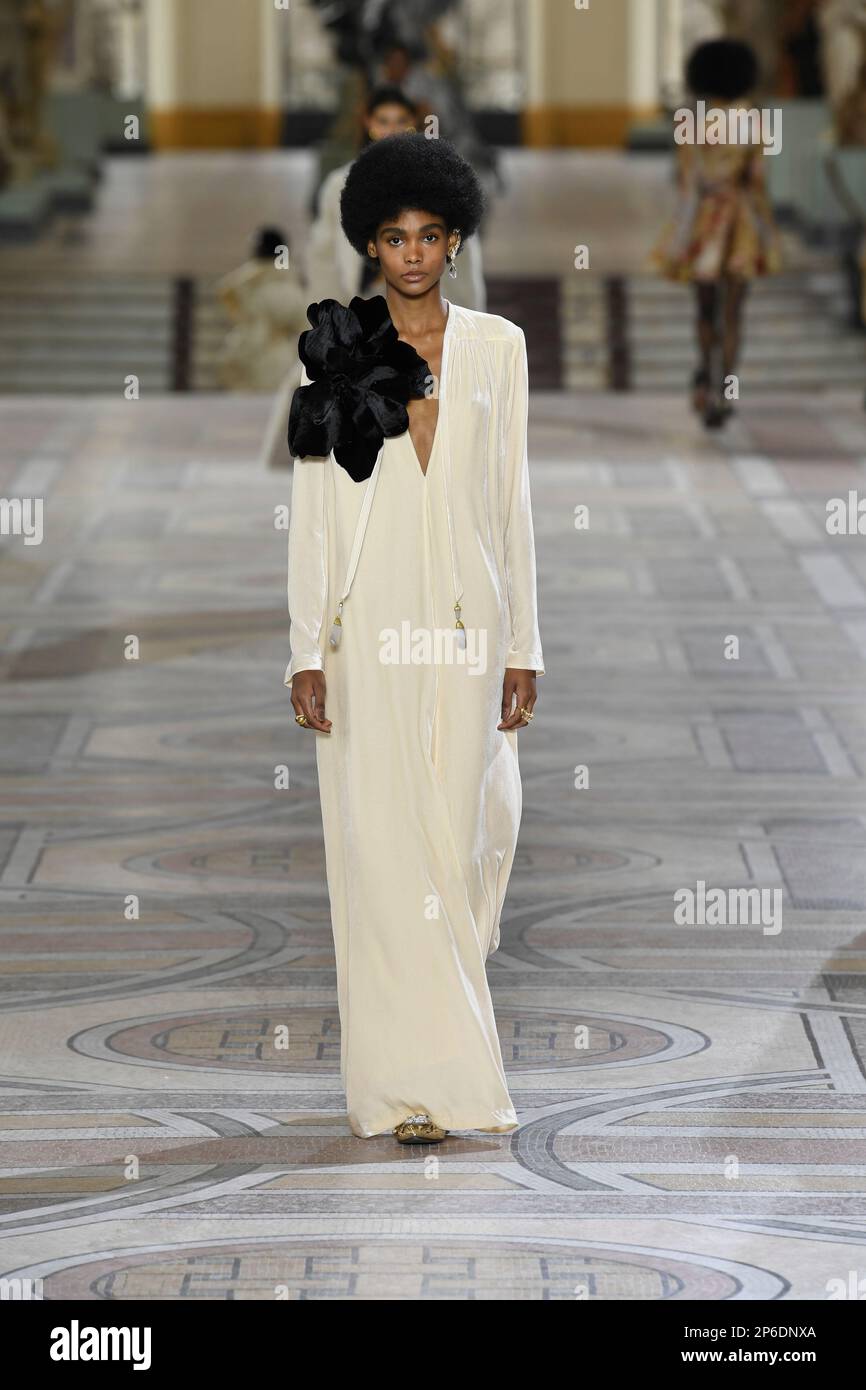 A model walks on the runway at the Zimmerman fashion show during the ...