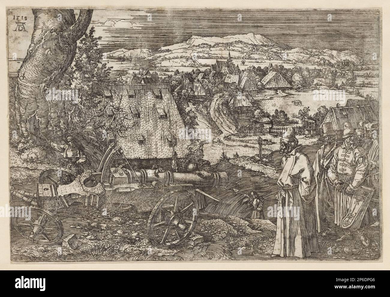 Albrecht Dürer, The Landscape with the Cannon, 1518, etching on paper ...
