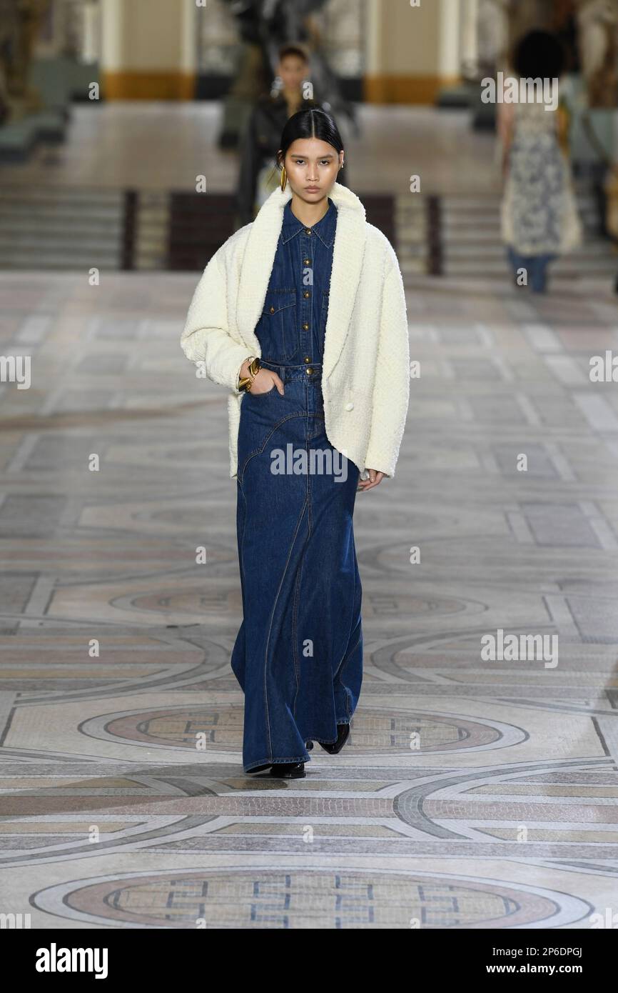 A model walks on the runway at the Zimmerman fashion show during the ...