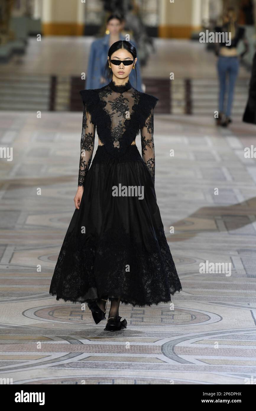 A model walks on the runway at the Zimmerman fashion show during the ...