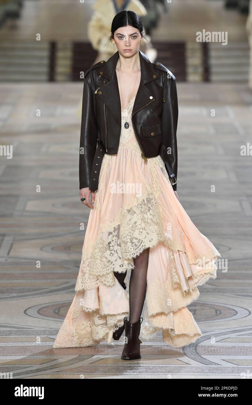 A model walks on the runway at the Zimmerman fashion show during the ...