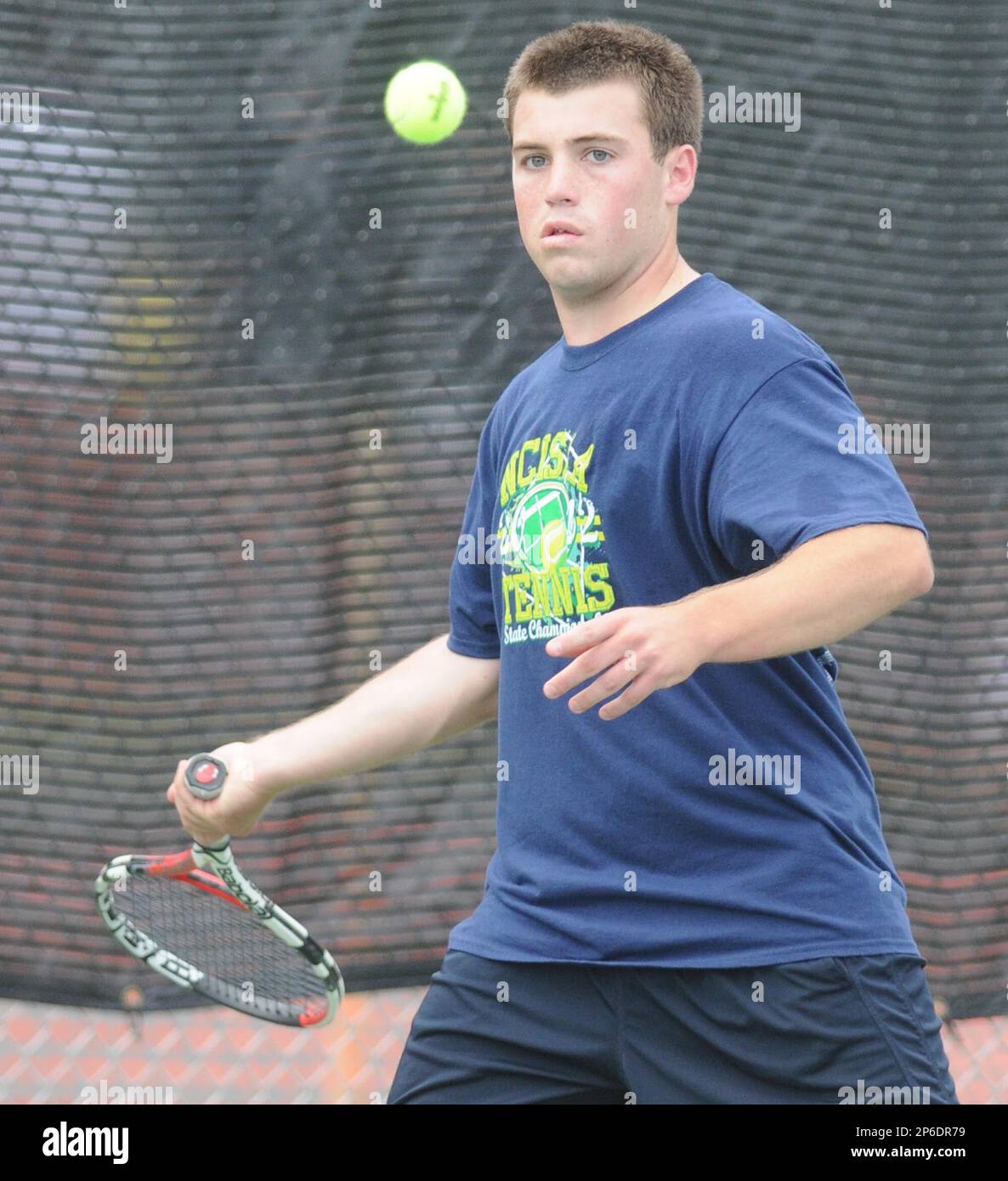 Cape Fear Academy tennis player Parker Anderson competes against St ...