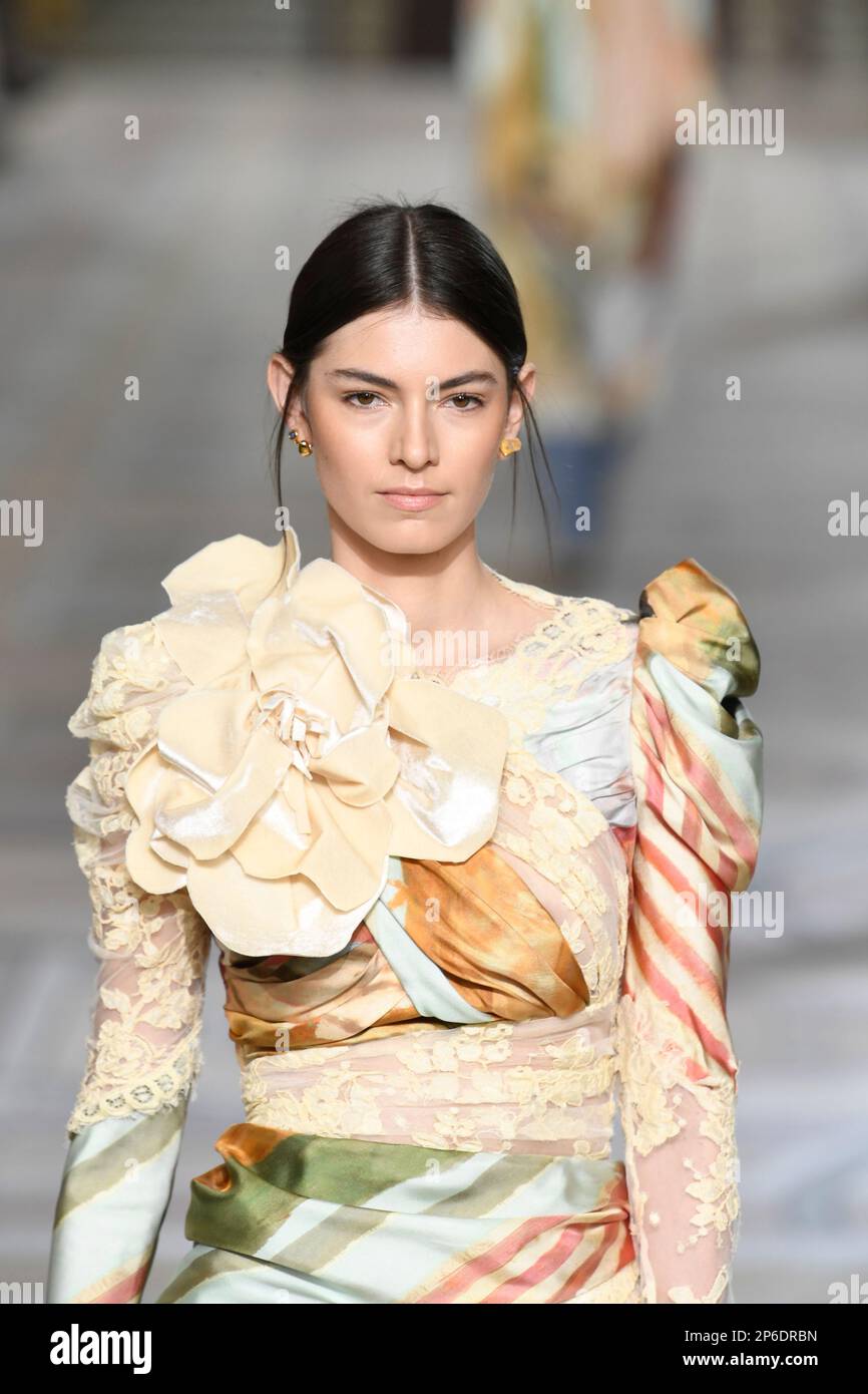 A model walks on the runway at the Zimmerman fashion show during the ...