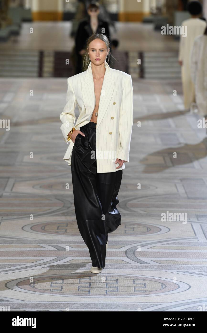 A model walks on the runway at the Zimmerman fashion show during the ...