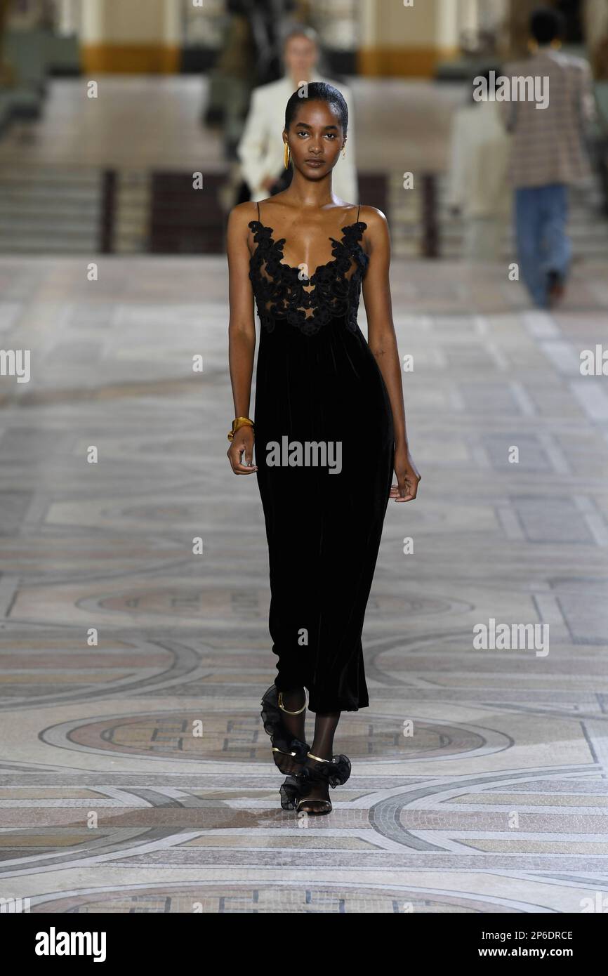 A model walks on the runway at the Zimmerman fashion show during the ...