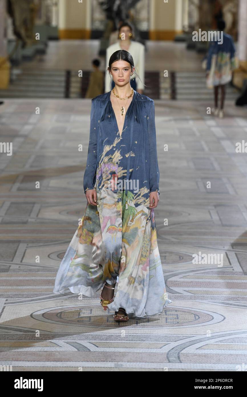 A model walks on the runway at the Zimmerman fashion show during the ...
