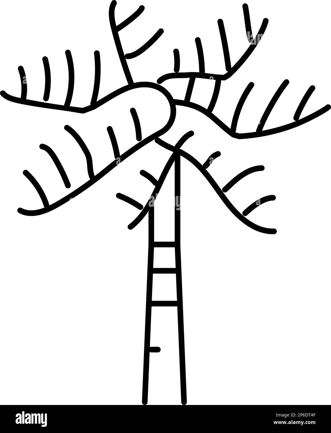 royal palm tree line icon vector illustration Stock Vector Image & Art ...