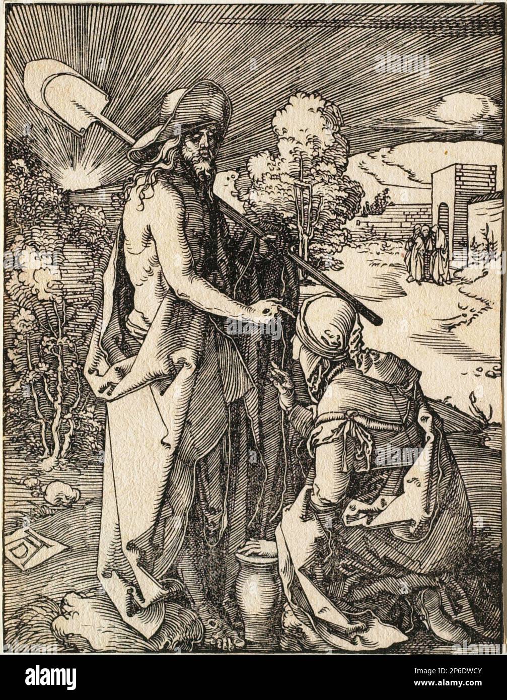 Albrecht Dürer, The Little Passion: Noli Me Tangere, 1509–1511, woodcut ...